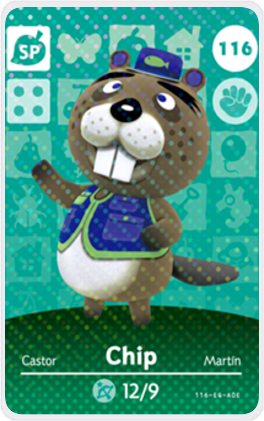 Chip - Villager NFC Card for Animal Crossing New Horizons Amiibo – NFC ...
