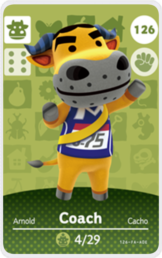 Coach - Villager NFC Card for Animal Crossing New Horizons Amiibo – NFC ...