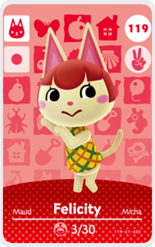Felicity - Villager NFC Card for Animal Crossing New Horizons Amiibo ...