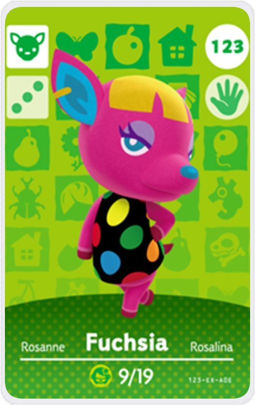 Fuchsia - Villager NFC Card for Animal Crossing New Horizons Amiibo ...