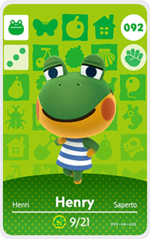 Henry - Villager NFC Card for Animal Crossing New Horizons Amiibo – NFC ...