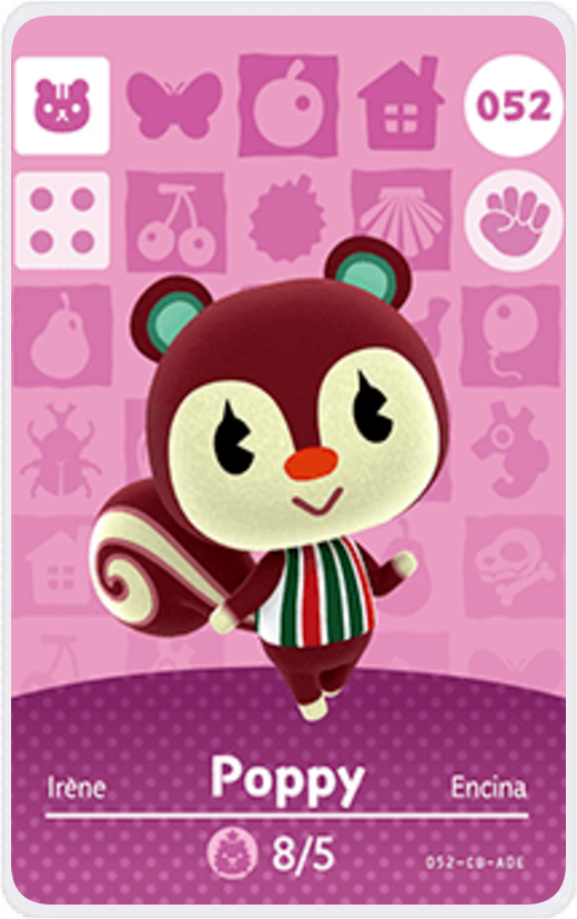 Poppy - Villager NFC Card for Animal Crossing New Horizons Amiibo – NFC ...