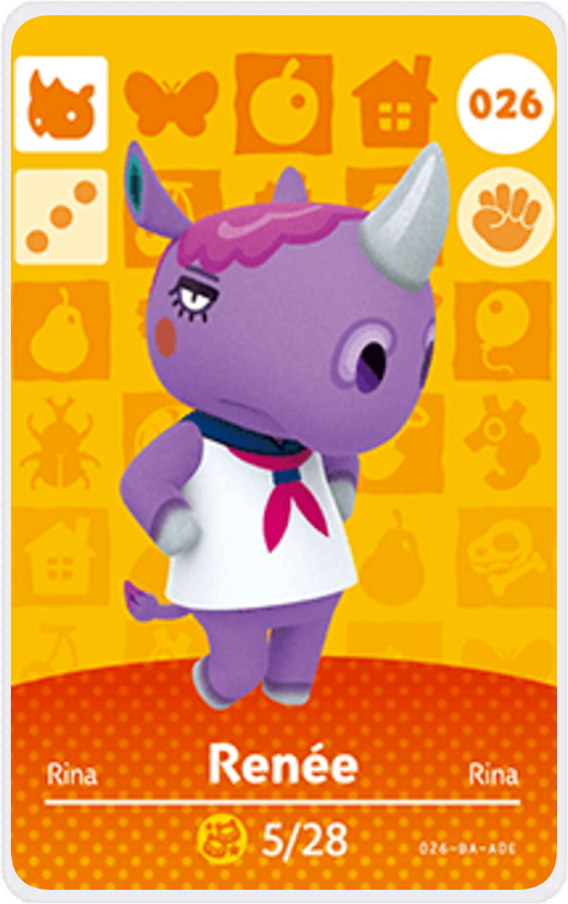 Renée - Villager NFC Card for Animal Crossing New Horizons Amiibo – NFC ...